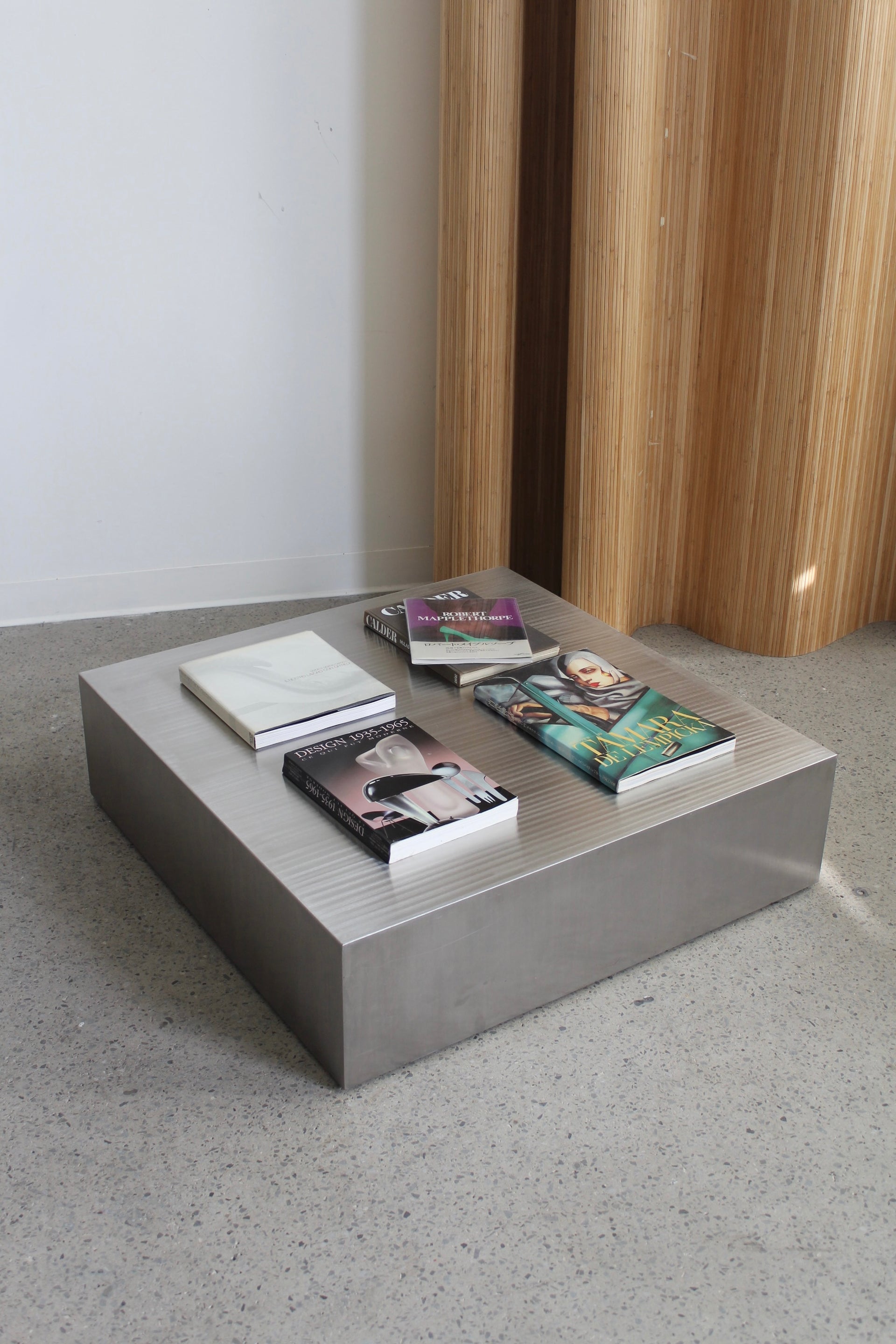 Low Stainless Steel Coffee Table